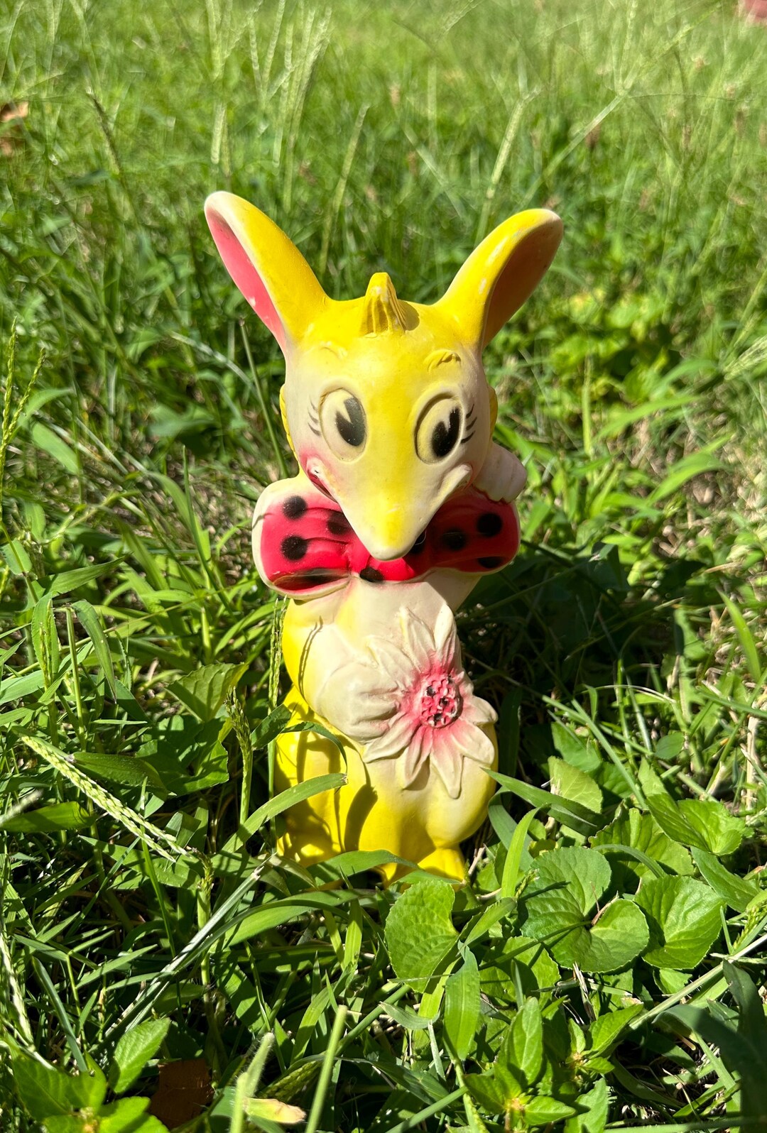 Vintage Squeeze Toy Mouse, Squeaker, Baby World 1965, Rubber, Bow Tie ...