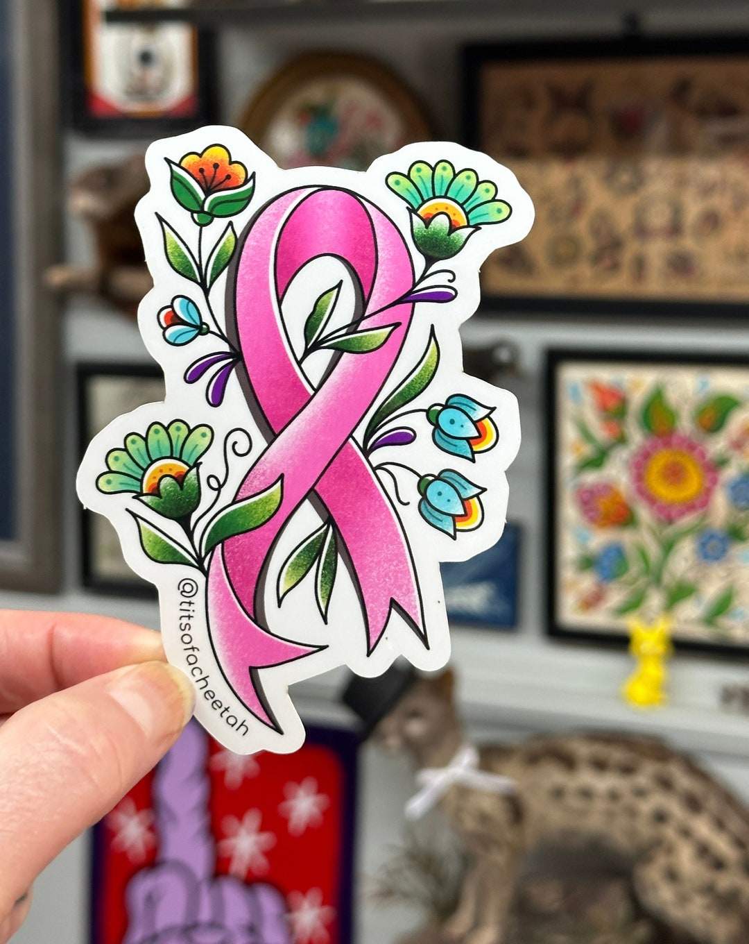 Breast Cancer Awareness Ribbon Sticker Decal Vinyl - Etsy