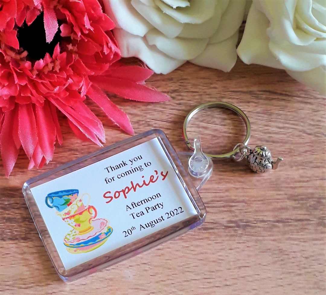Afternoon Tea Party Keyring Favours Hen Party Birthday Bridal Party ...