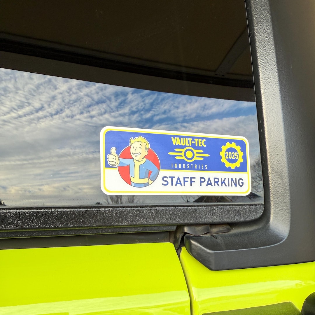 2025 Vault-tec Staff Parking Decal - Etsy