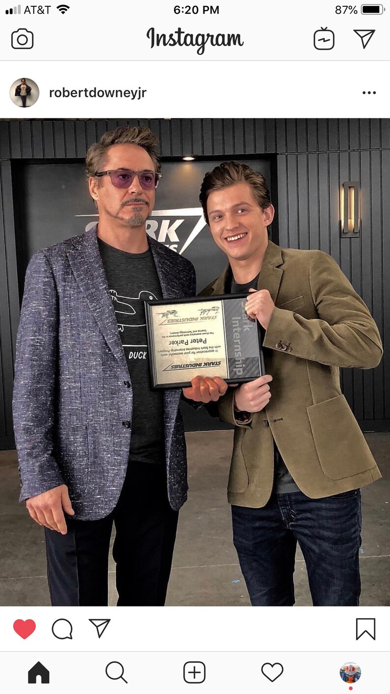 Custom Stark Internship Certificates (frame Not Included) - Etsy