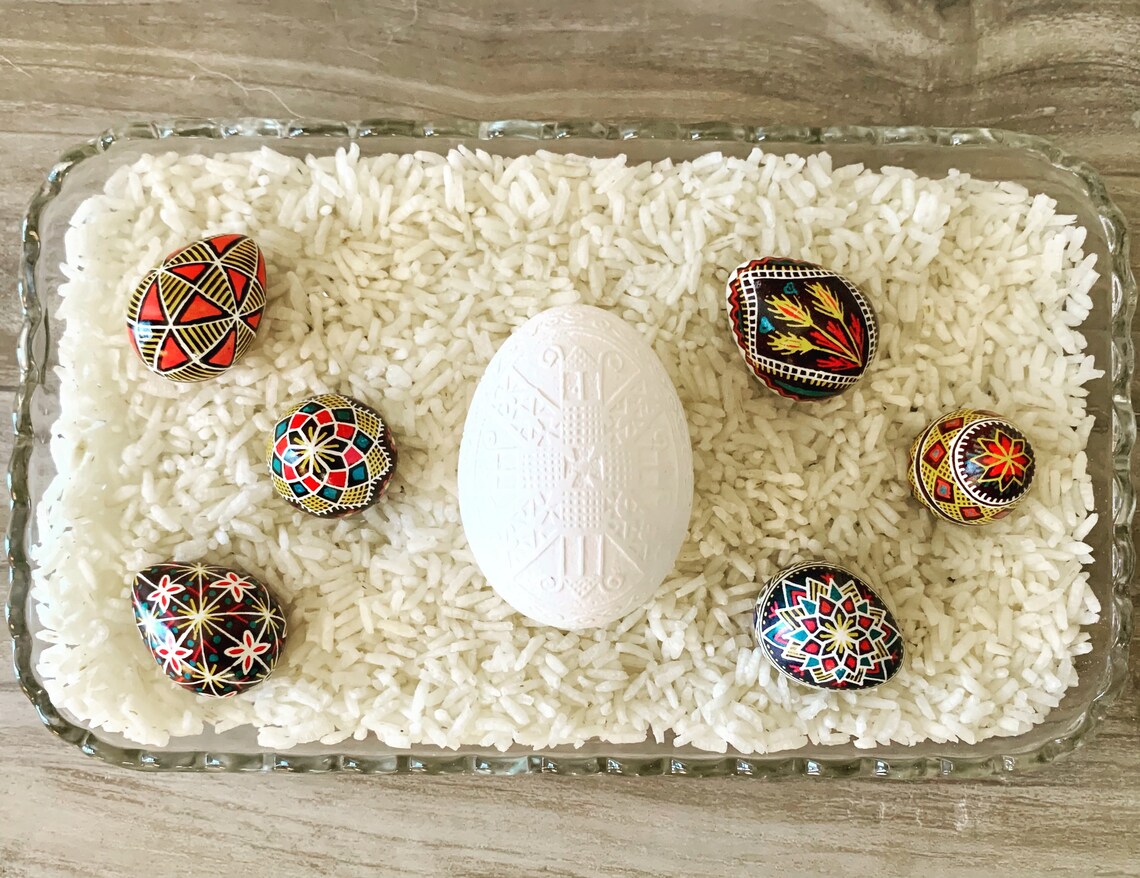 Starburst Real Quail Egg Ukrainian Decorated Pysanky White - Etsy