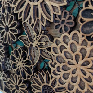 Flower Garden Wooden Sign. Lilly. Sunflower. Daisy. Layered - Etsy