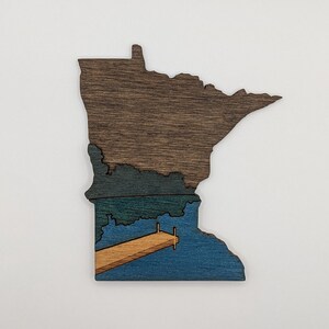 Minnesota 5" Handmade Ornament or Magnet. Layered Wood Art ...