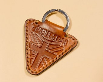 Triumph Leather Keychain | Etsy