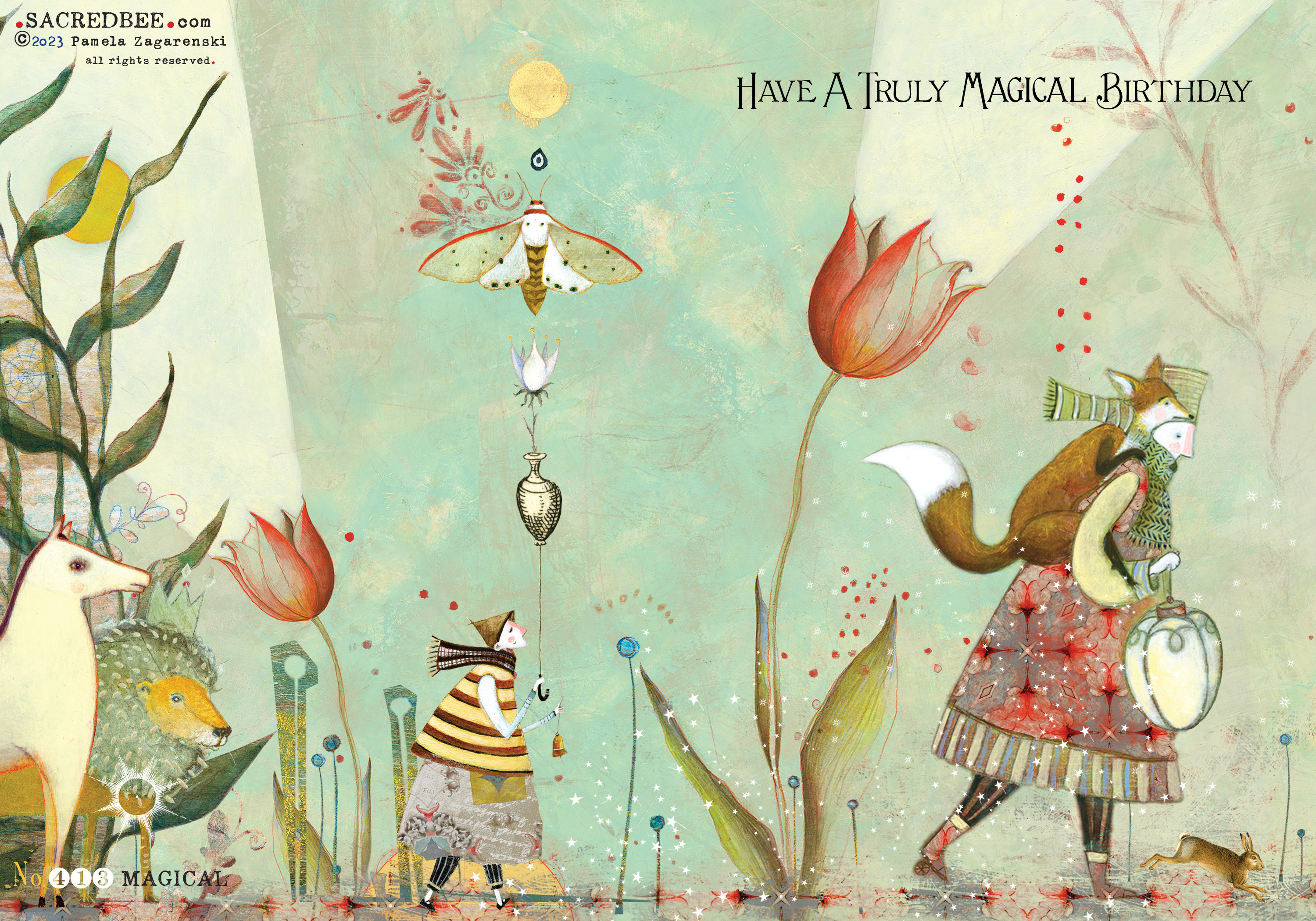 Sacredbee Card 413 MAGIC - Birthday Card - Etsy