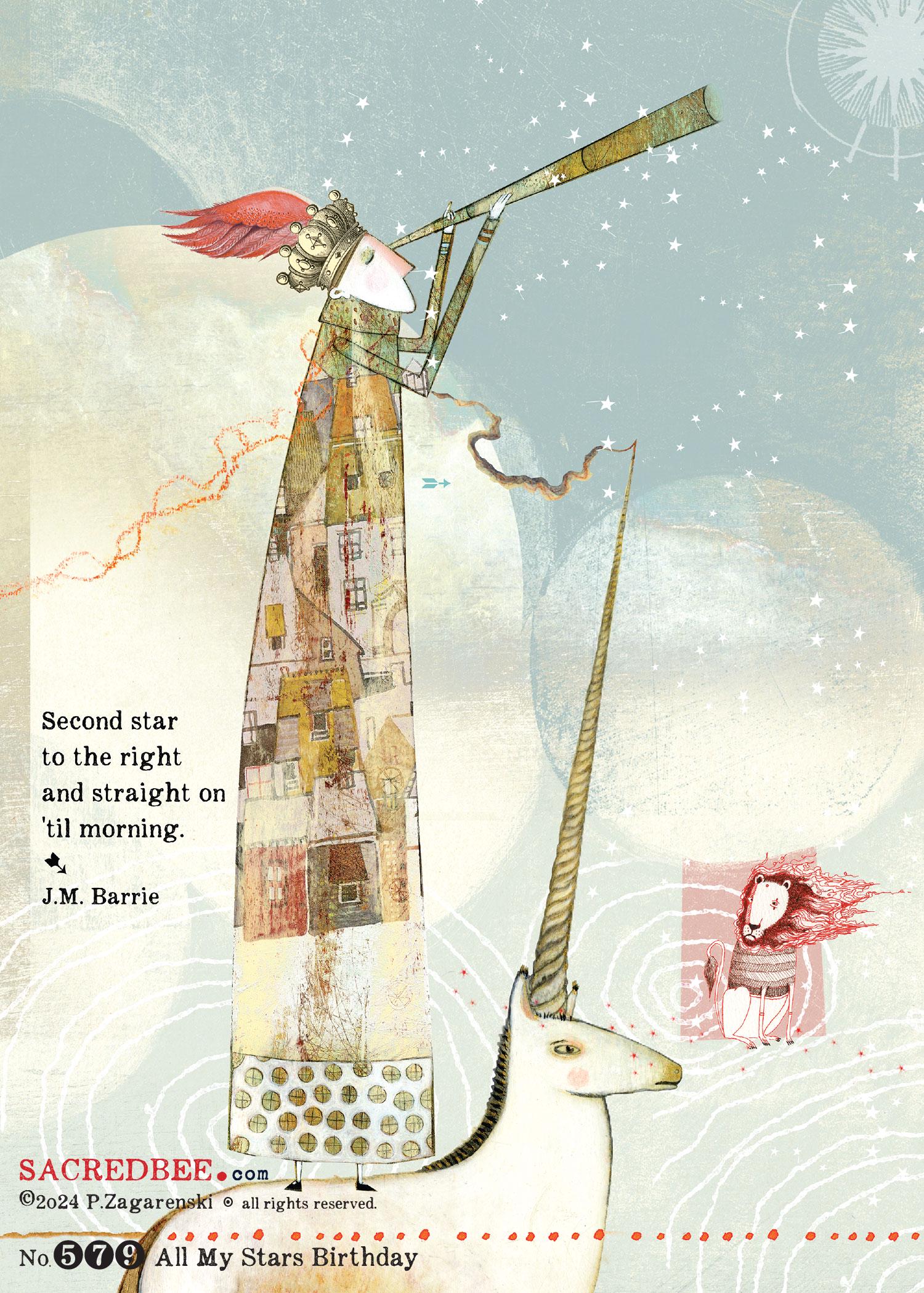 Sacredbee Card 579 All My Stars Birthday Card - Etsy
