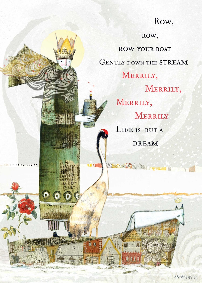 Sacredbee Card 399 Merrily Merrily - Etsy