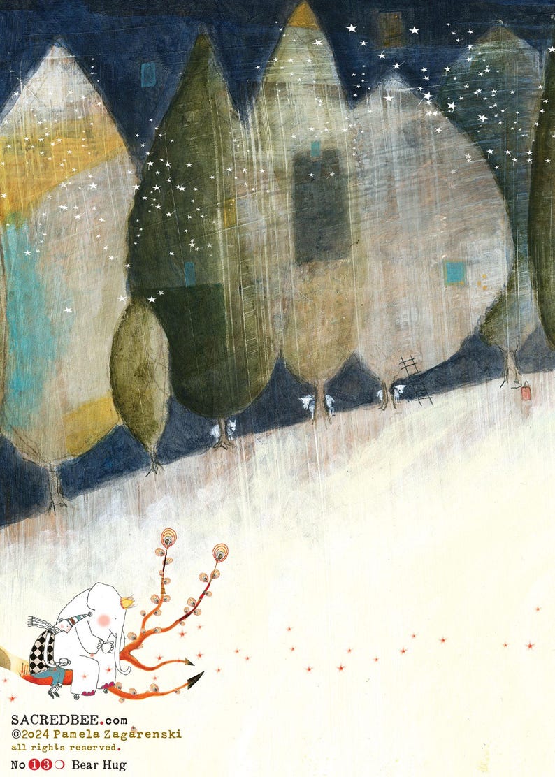 Sacredbee Card 130 Bear Hug - Etsy
