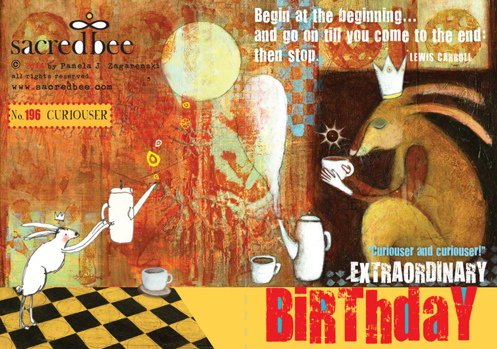 Sacredbee Card 196 Curiouser - BIRTHDAY - Etsy