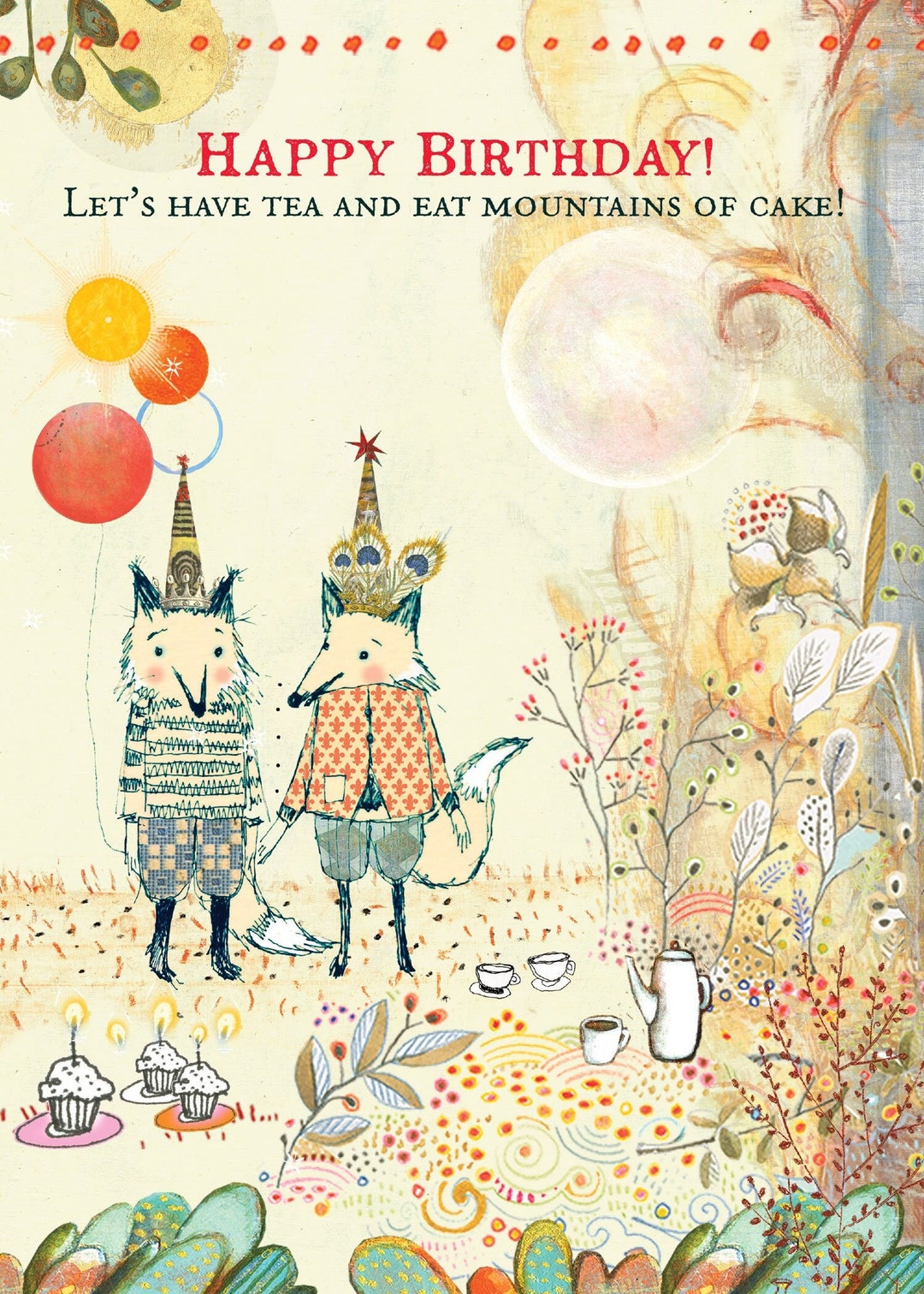 Sacredbee Card 437 Tea & Cake - Birthday Card - Etsy