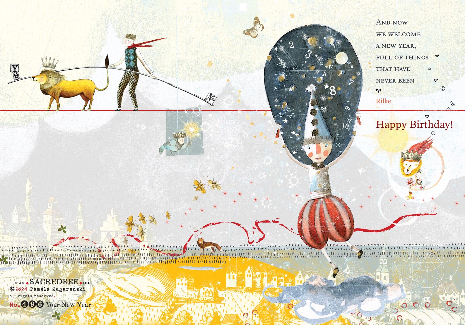 Sacredbee Card 496 Birthday Your New Year - Etsy