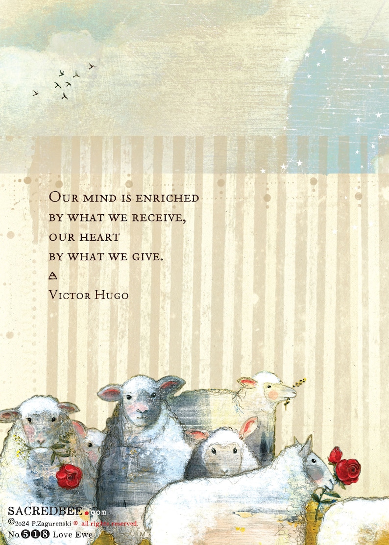 Sacredbee Card 518 Love Ewe - Etsy