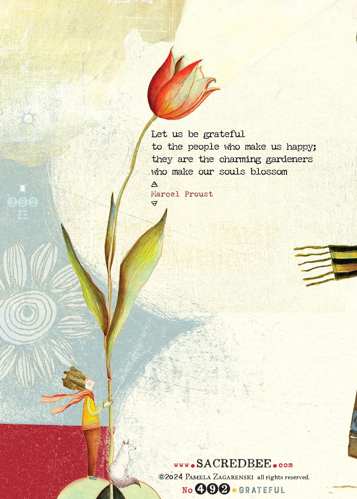 Sacredbee Card 492 Grateful - Etsy