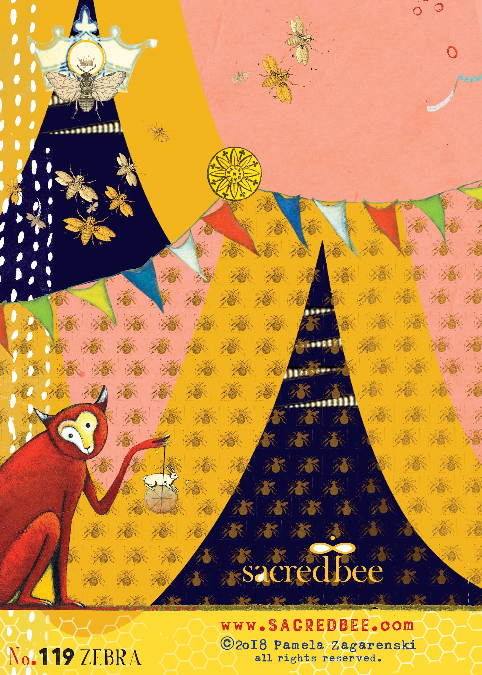 Sacredbee Card 119 Zebra BIRTHDAY - Etsy