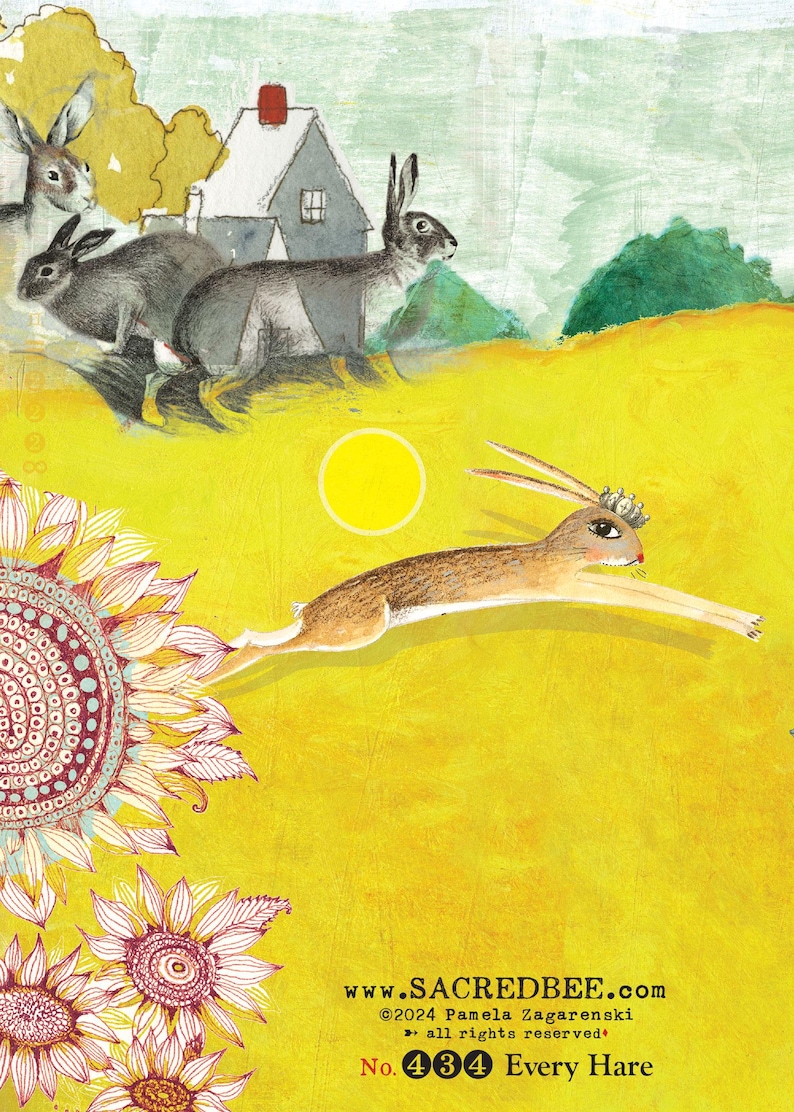 Sacredbee Card 434 EVERY HARE - Etsy