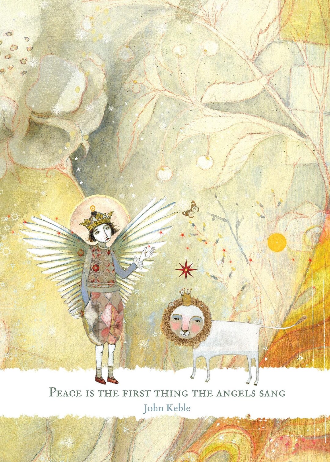 Sacredbee Card 335 Peace the Angel Sang - Etsy