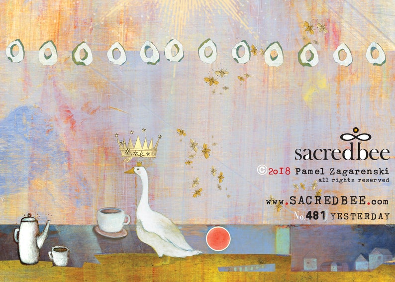 Sacredbee Card 481 Yesterday - Etsy