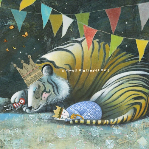 Sacredbee PRINT sleep Like A Tiger Archival Art - Etsy