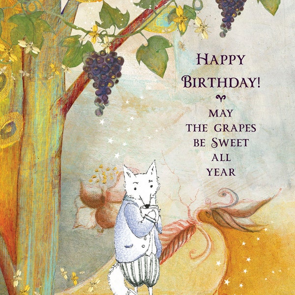 Grapes Birthday Card - Etsy