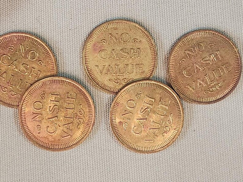 Vintage Tilt Arcade Tokens + Chuck E. Cheese & Major Magic Coins – Lot ...