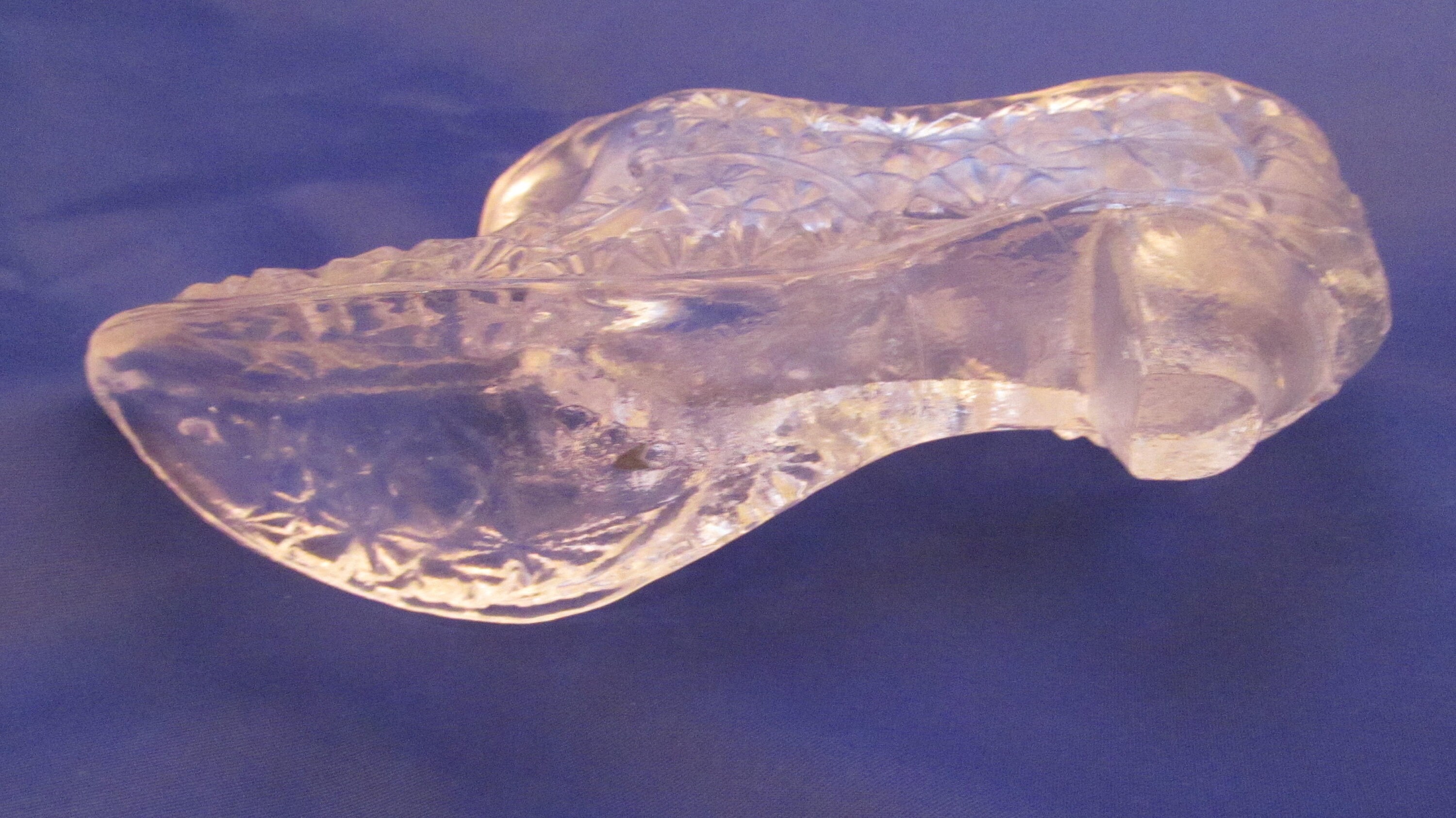 Clear Glass Shoe, Daisy Pattern - Etsy