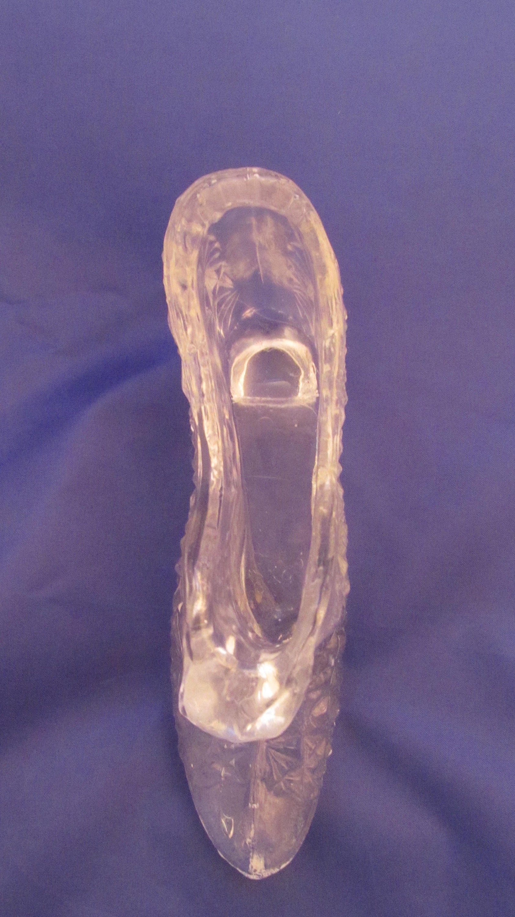 Clear Glass Shoe, Daisy Pattern - Etsy