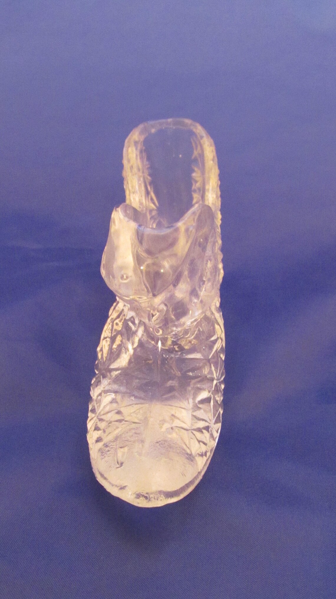 Clear Glass Shoe, Daisy Pattern - Etsy