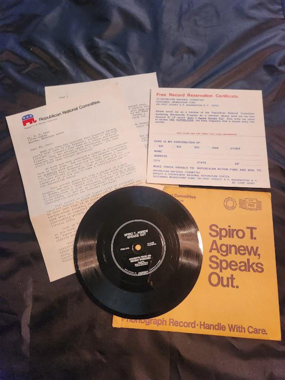 Vintage 1970s Spiro T. Agnew Speaks Out Record Set – GOP Political ...