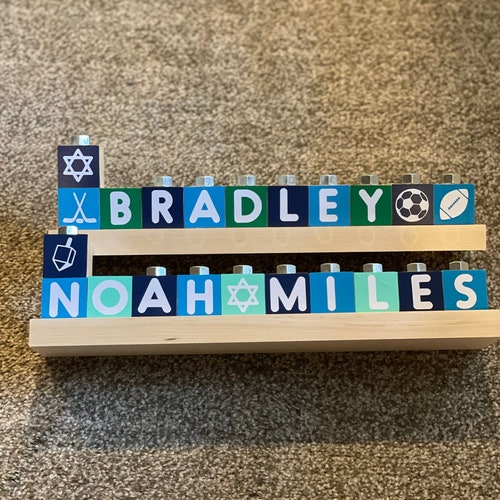 Children Menorah Children's Personalized Wood Block - Etsy
