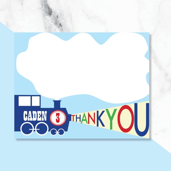 Thomas the Train Thank You Card - Etsy