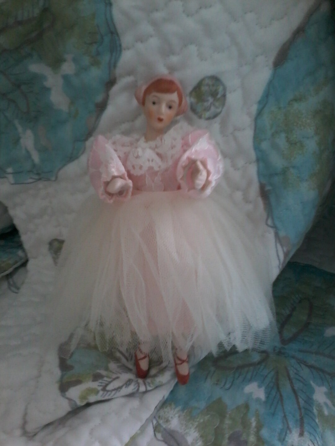 MUSICAL BALLERINA DOLL Sankyo Swanlake 1970stutu Enchanting Porcelain ...