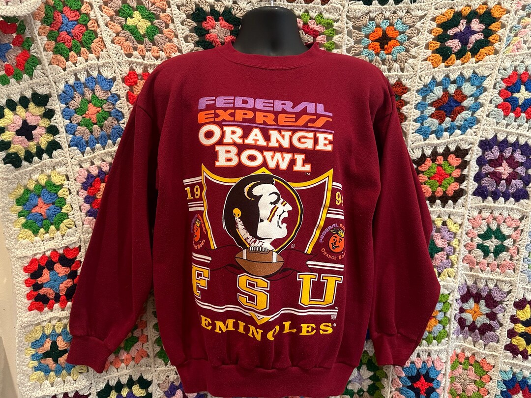 Vintage 1994 Florida State University Seminoles FSU Orange Bowl Sweater ...