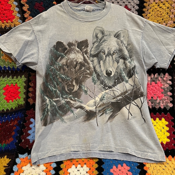 Vintage Wolf Shirt - Etsy