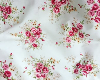 Rose Cotton Fabric | Etsy