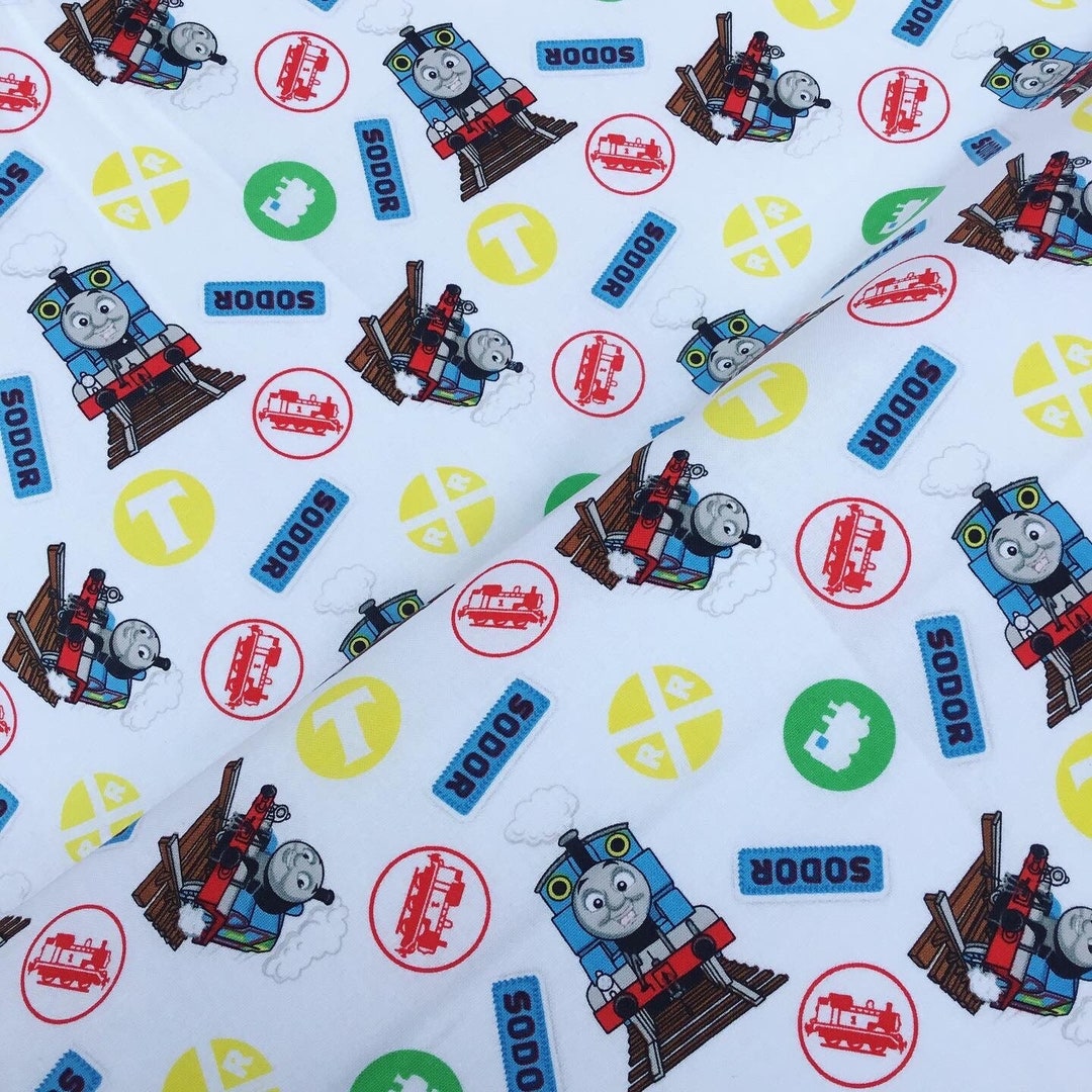 Thomas the Tank Engine and Friends Character Trains White 100% Cotton ...