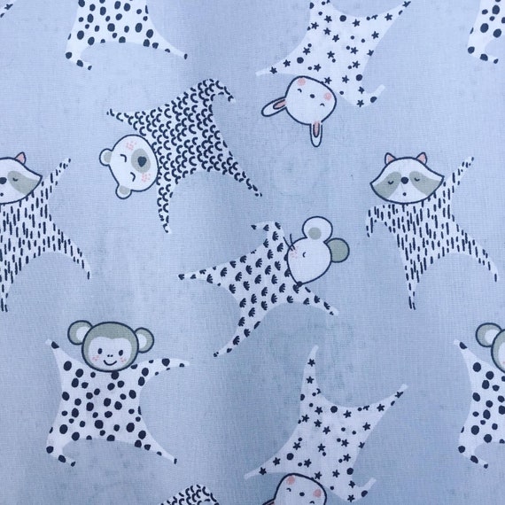 Monkey Girl White Fabric