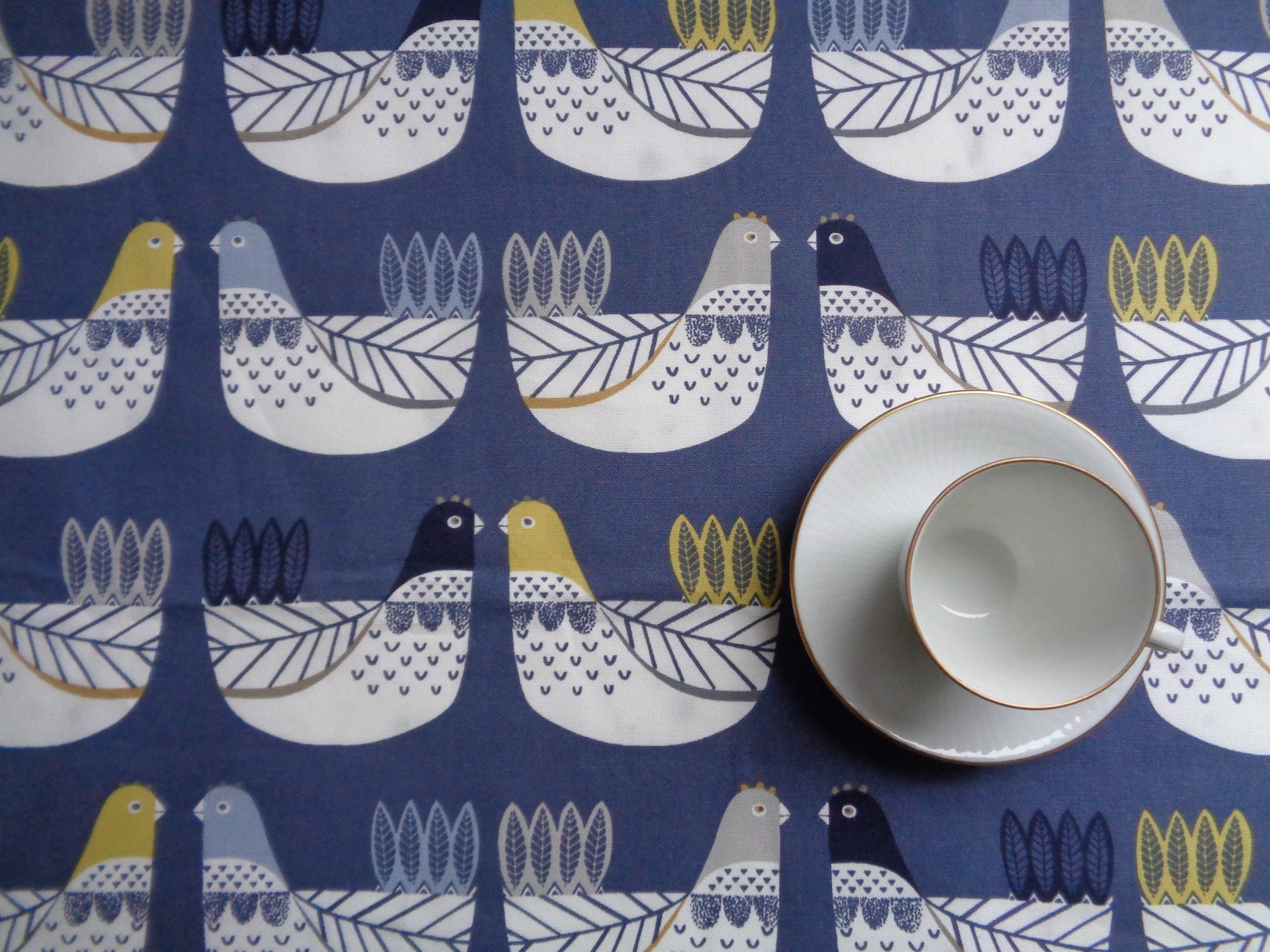 Bird Print Tablecloth, Heavyweight Cotton W 54" - Etsy