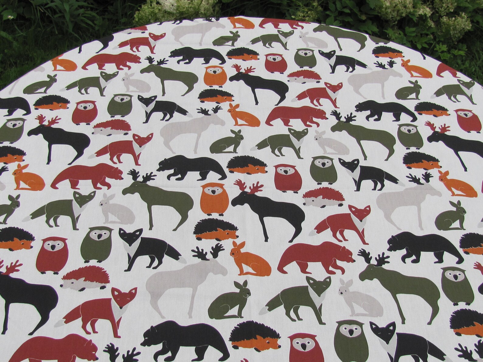 Cotton Tablecloth With Wild Animals 57 Square / Round | Etsy