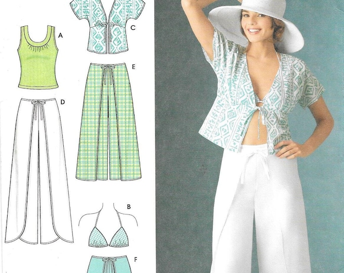 Boho Wrap PANTS Shorts KIMONO Top BRA Top Knit Top Sewing Pattern Size ...