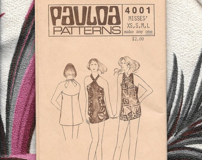 1970s Mini Halter DRESS or Swimsuit COVER-UP ~ Vintage Hawaii Sewing ...