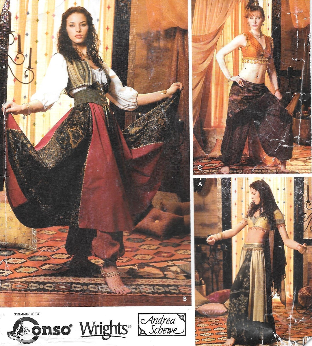 Belly Dancer ~ Genie ~ Gypsy Misses Costume Sewing Pattern Simplicity ...