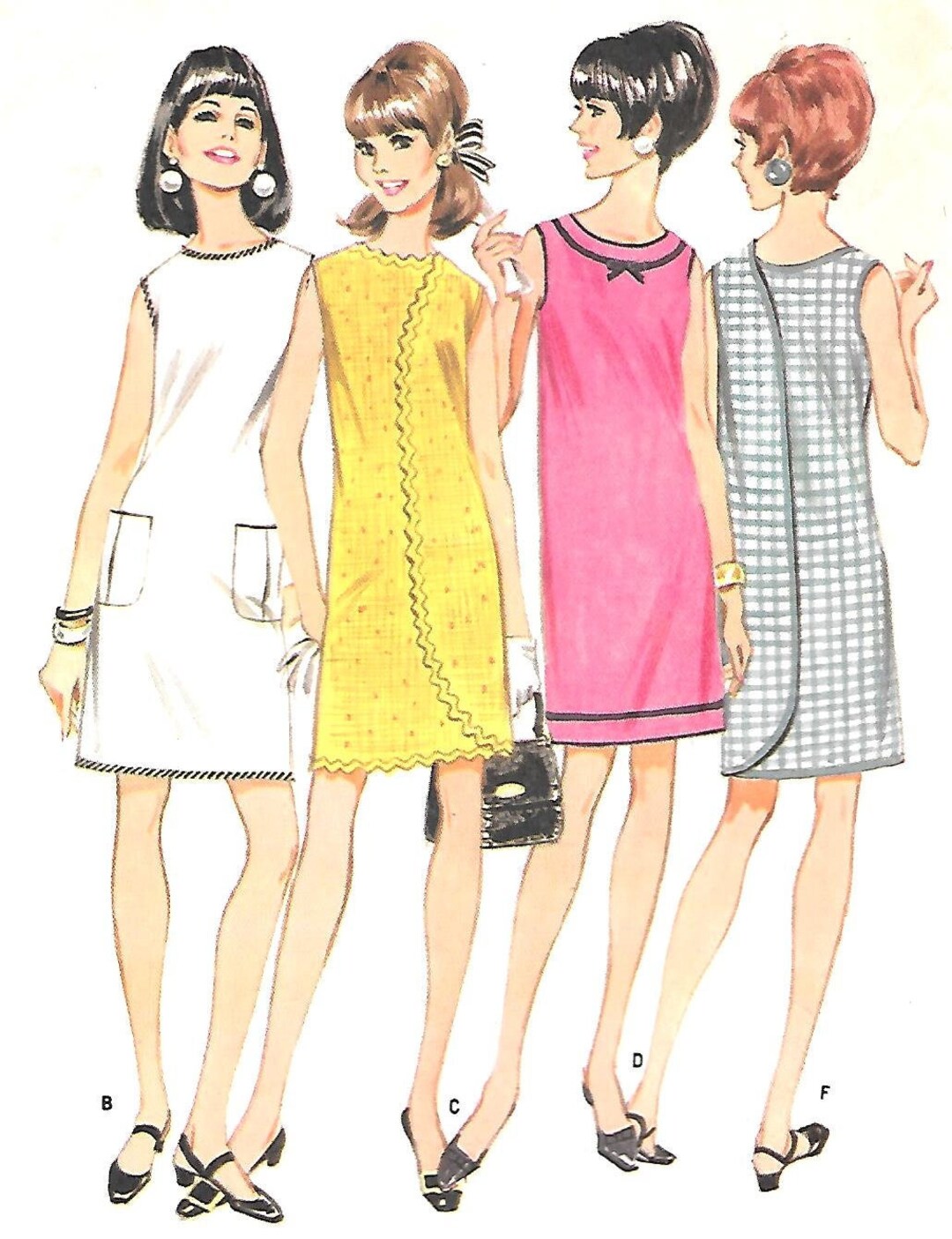 1960s Wrap DRESS Vintage Sewing Pattern Wrap Around Dress Miss Size ...