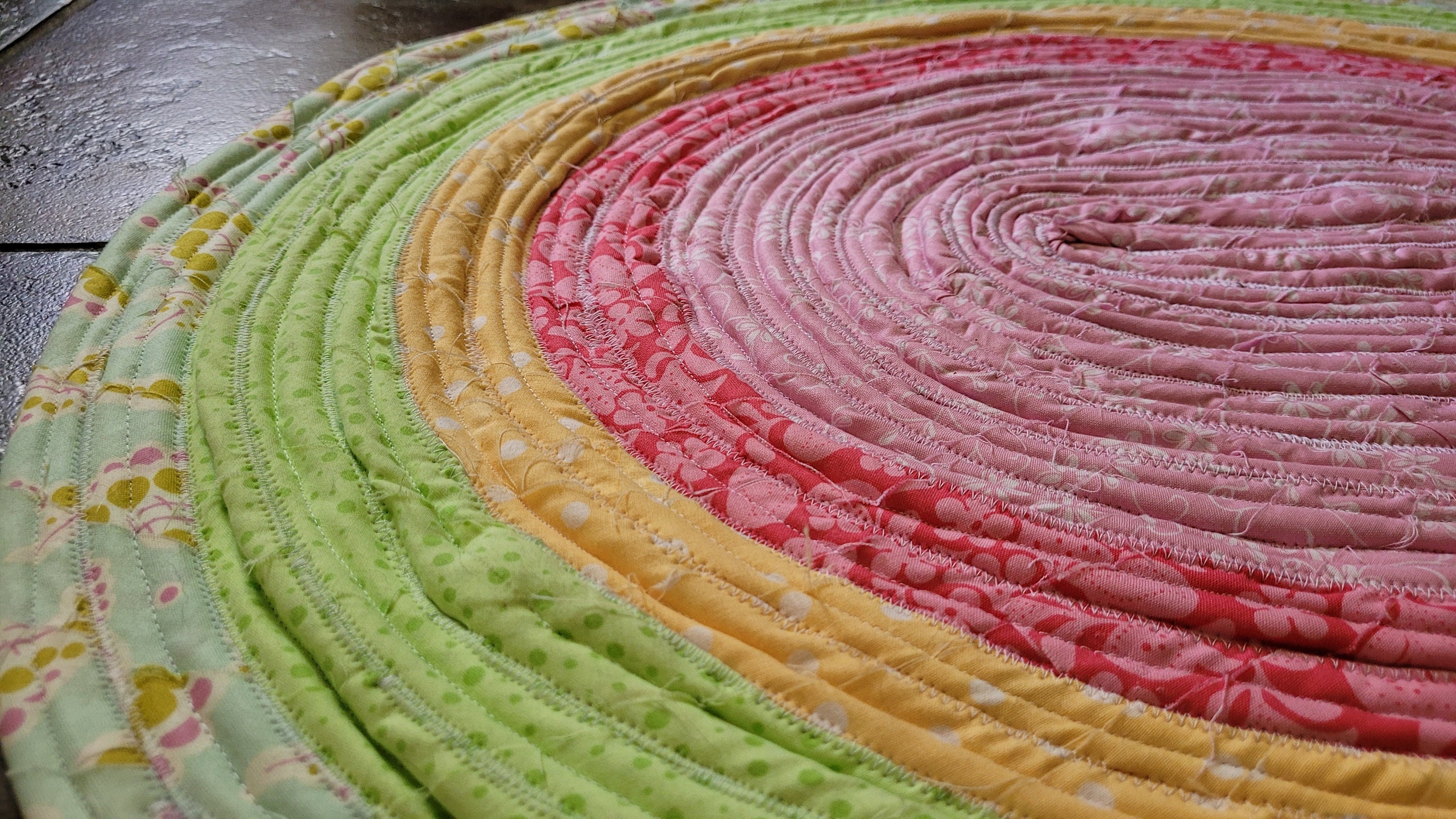 Rainbow Rustic Farmhouse Cottage Style Upcycled Fabric Scraps Jelly ...