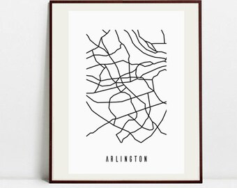 Ottawa Abstract Map Black and White Art Print Digital Download Art ...