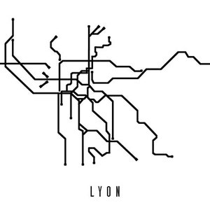 Lyon Metro Map Black and White Art Print Digital Download Art Print - Etsy