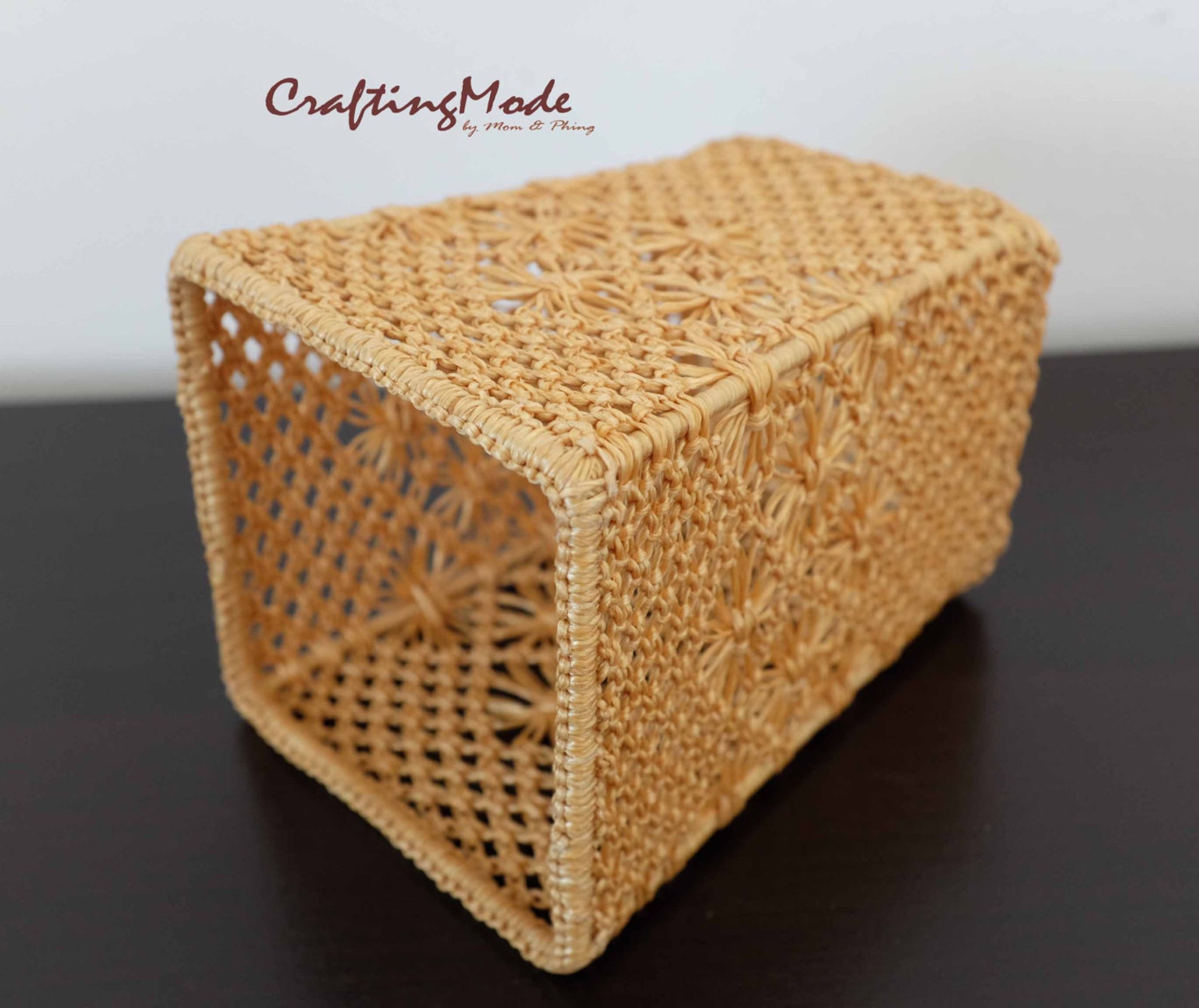 Basket ,small Size, Macrame, Weaving Basket, Square Shape,handmade ...