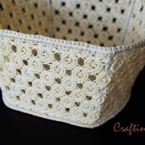 Small Sz. Macrame Basket Ropehandmade in Ivory Colors - Etsy