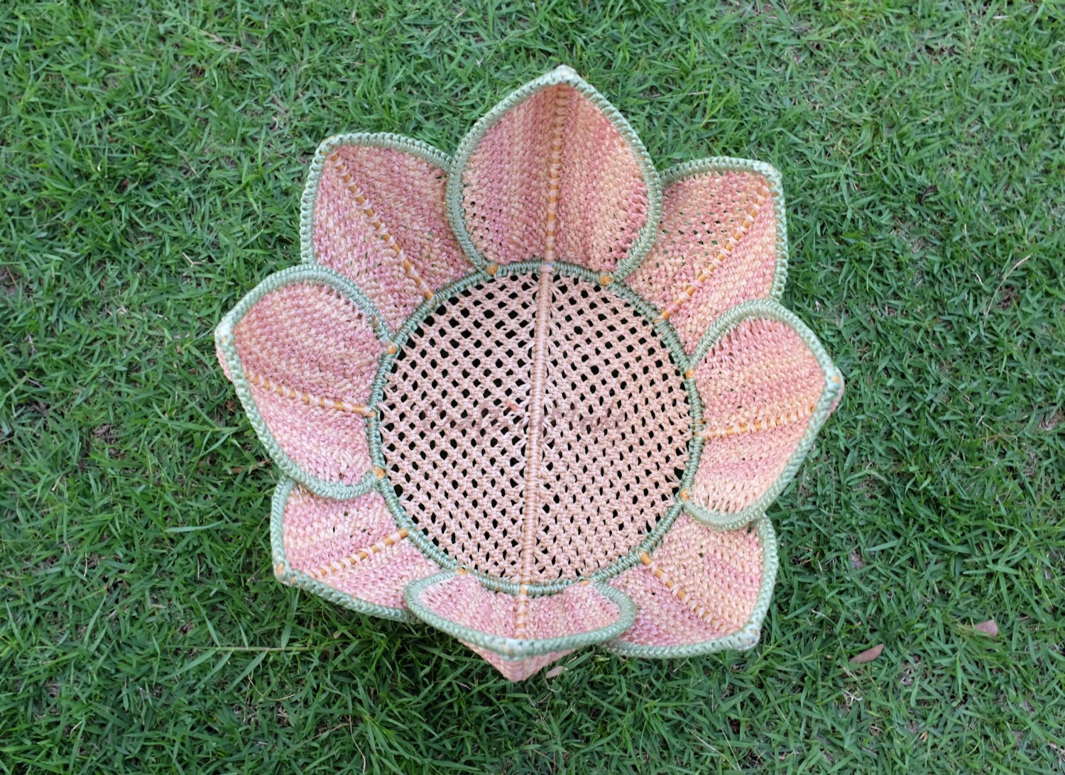 Macrame,basket,handmade,lotus Blossom Shape,natural,harmony Colors,pale ...