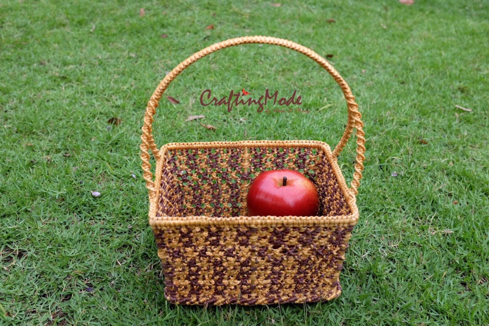 Macrame Baskethandmademedium Sizenatural Color birch and - Etsy